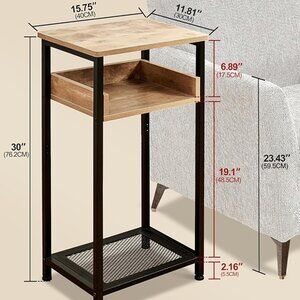 Accents | New Tall Side Table 3 Inch High End Table Small Entryway ...